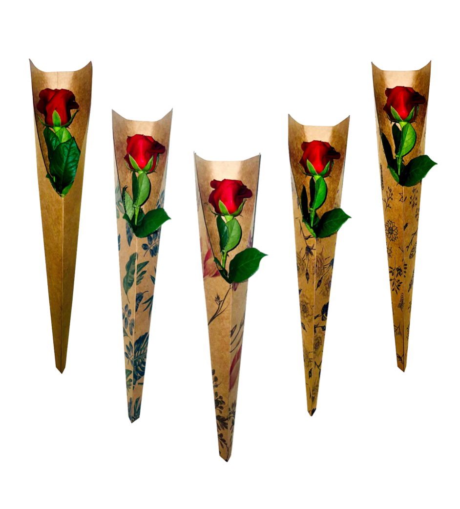 Single Rose Drop-In Sleeve – Eco Plant Pack